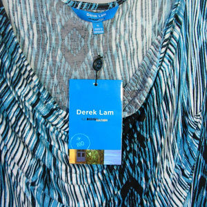 Derek Lam | Tops | New Derek Lam Blue Woodgrain Slouch Neck Tshirt ...